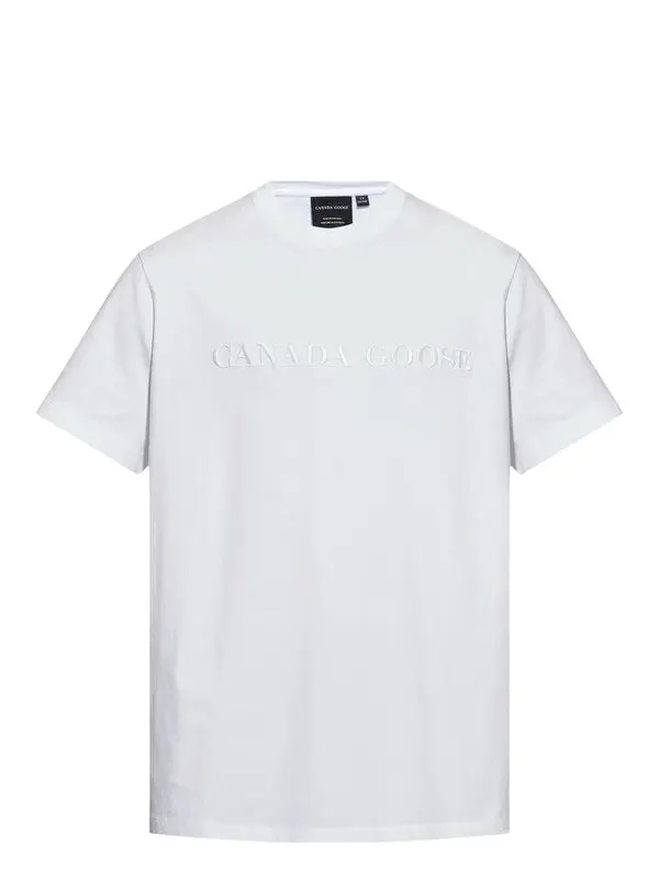 Canada Goose Logo-embroidered T-shirt - White