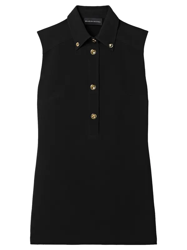Brandon Maxwell The Belle Wool-blend Crepe Mini Dress - Black