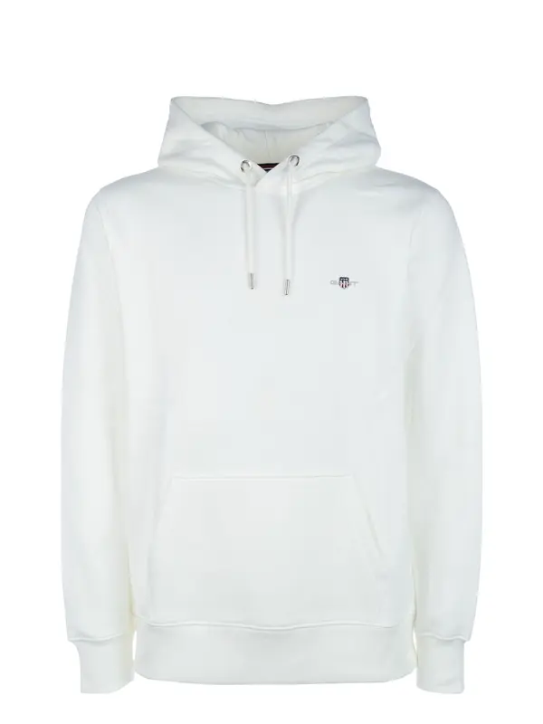 Gant Logo-embroidered Hoodie - White