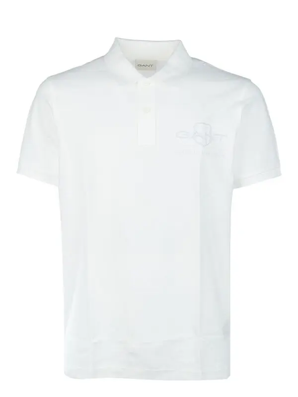 Gant Logo-embroidered Polo Shirt - White