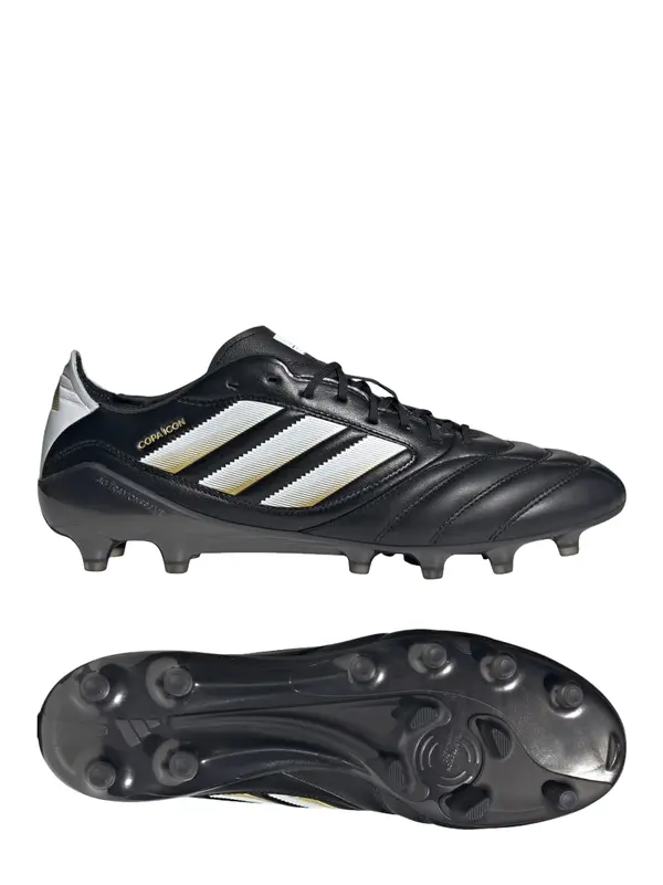 Adidas Copa Icon 2 Firm Ground Soccer Cleats - Core Black / Cloud White / Gold Metallic