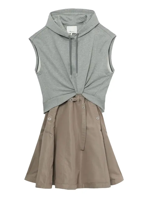 3.1 Phillip Lim Sweatshirt Combo Dress - Grey