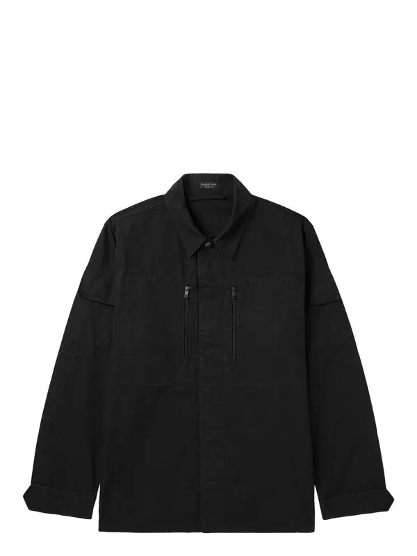 Balenciaga Cotton-ripstop Overshirt - Black