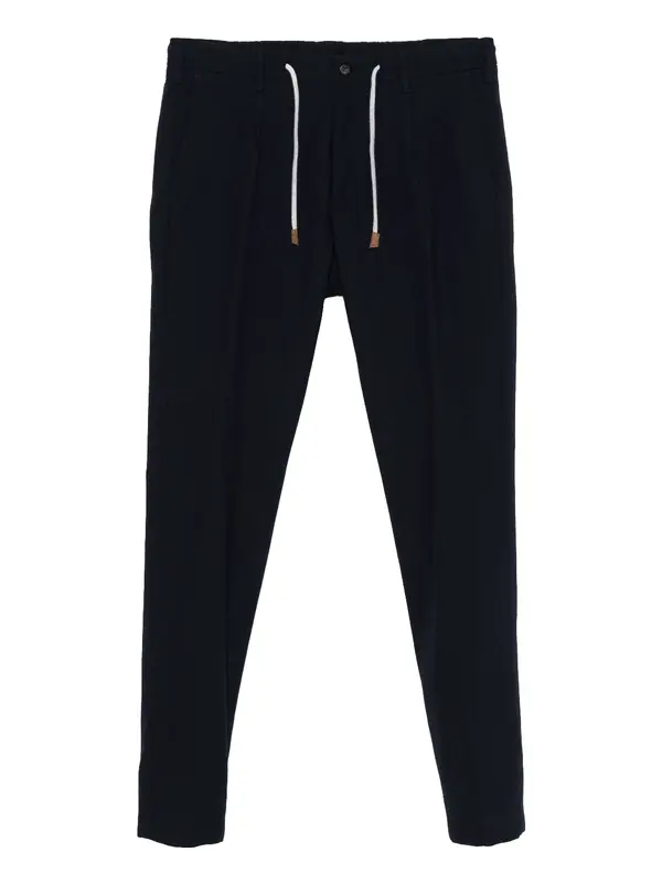 Eleventy Pleat-detail Trousers - Blue