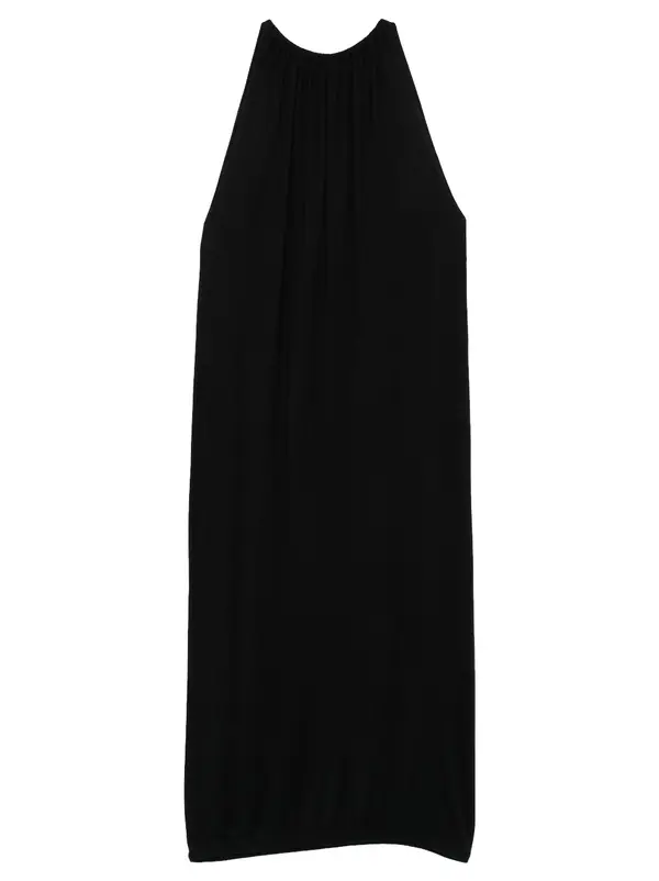 Frenckenberger Draped Midi Dress - Black
