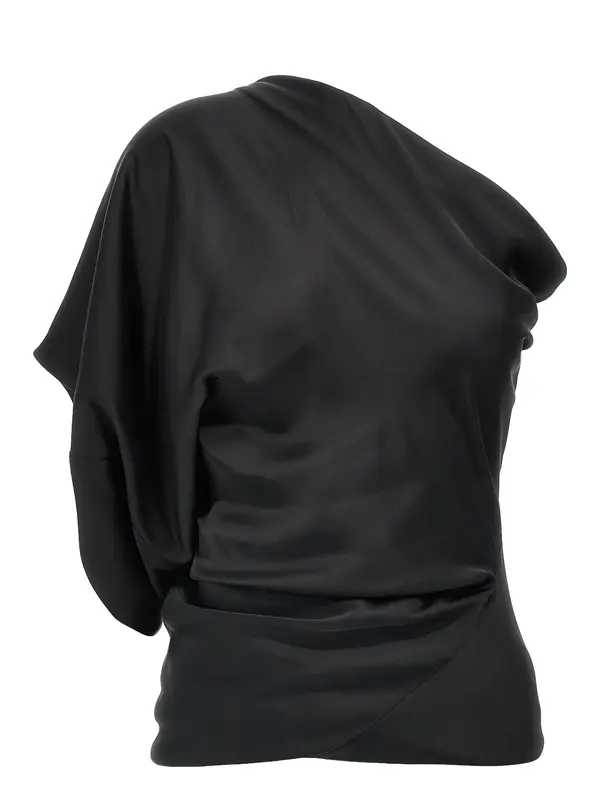 Rick Owens One-shoulder Top - Black