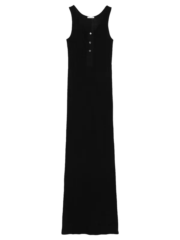 Ami Cotton Maxi Dress - Black