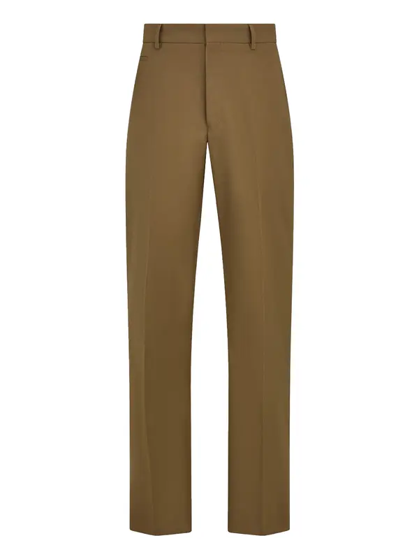 FERRAGAMO Cotton Trousers - Green