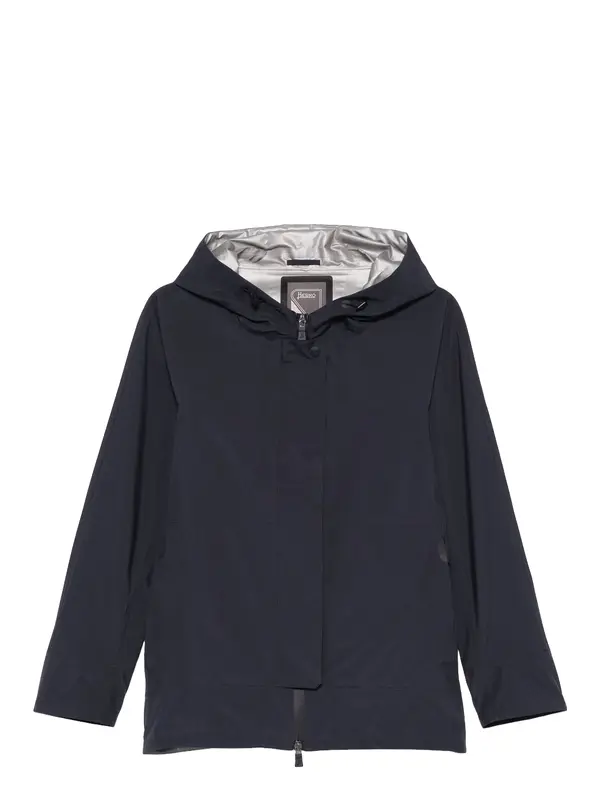 Herno Hooded Windbreaker Jacket - Blue