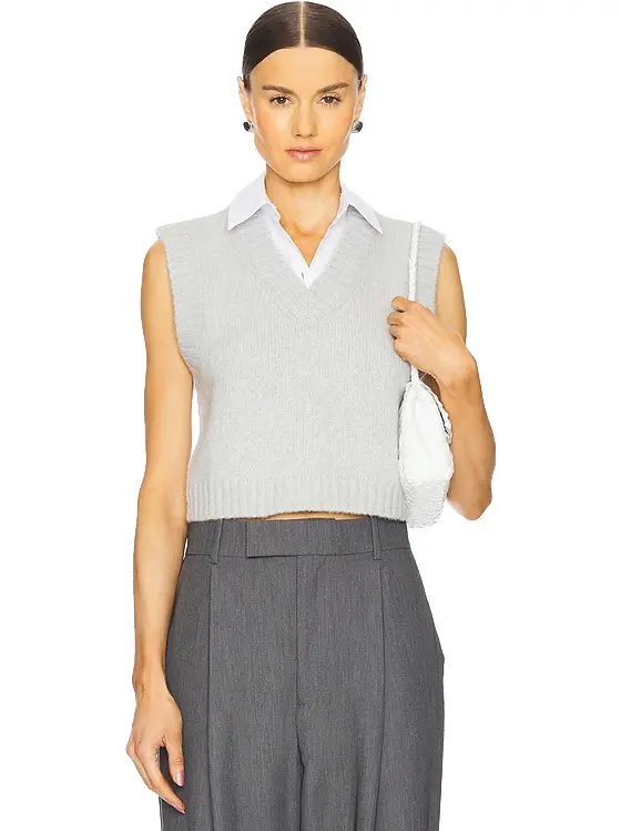FAVORITE DAUGHTER The Leigh Vest - Light Grey