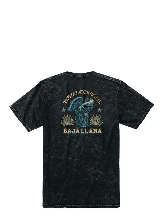 BAJA LLAMA Bad Decisionsprimo Graphic Tee - Black