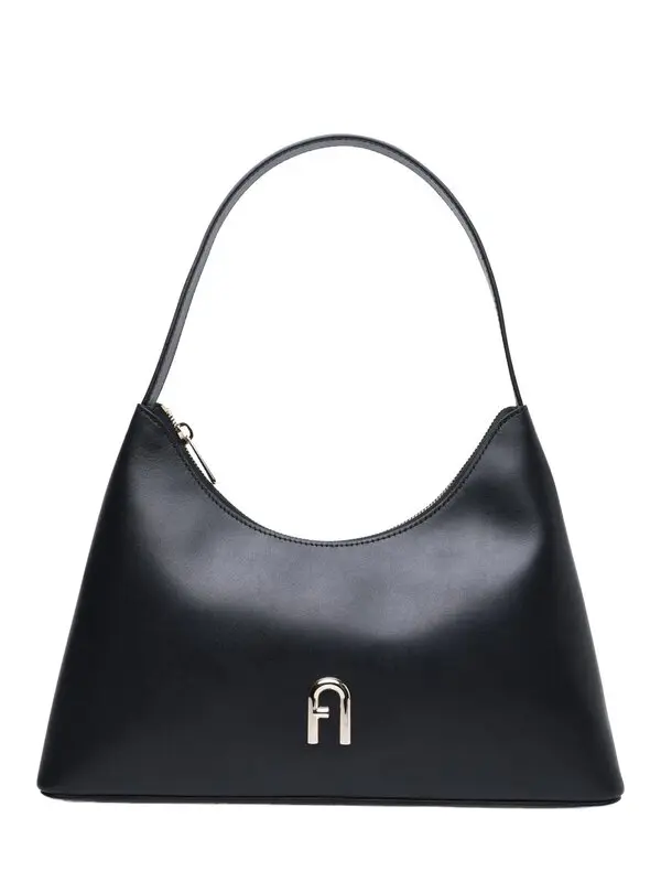 Furla Diamante Calf Leather Bag - Black