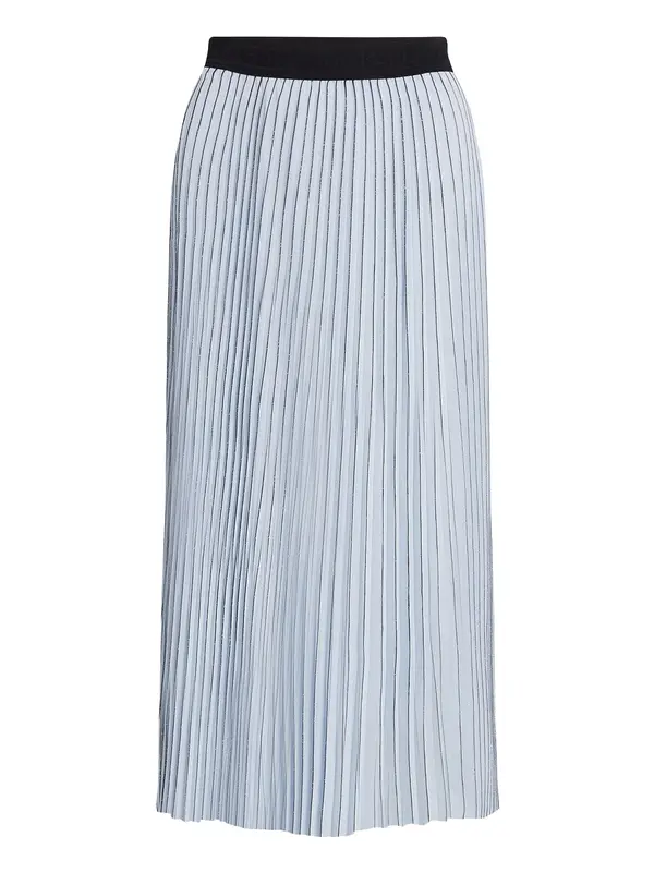 Karl Lagerfeld Pleated Midi Skirt - Blue