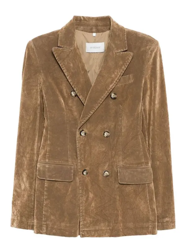 Max Mara Flocked Blazer - Brown