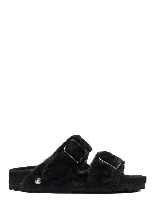 BIRKENSTOCK Shearling Sandals - Black