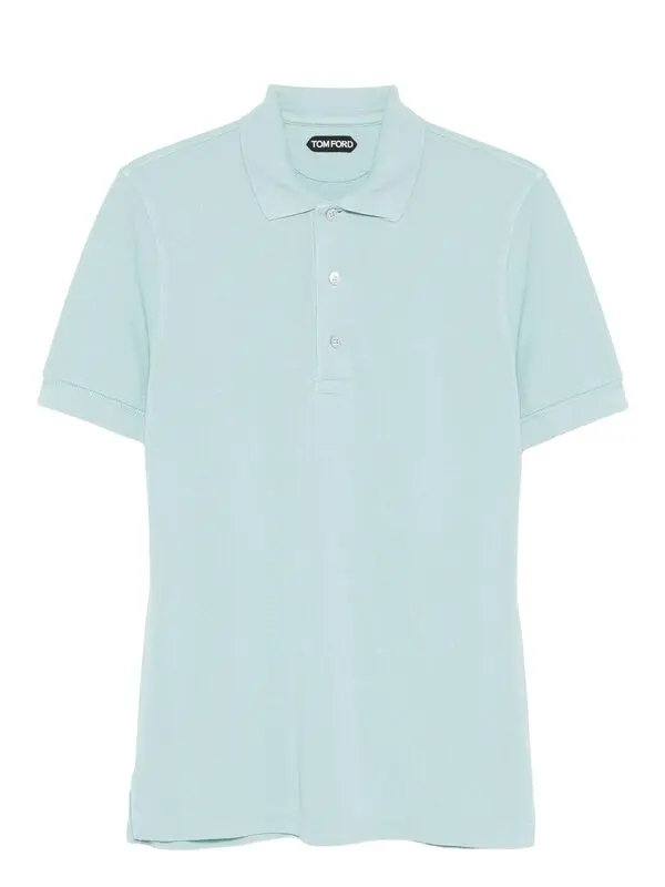 TOM FORD Piqué Polo Shirt - Blue