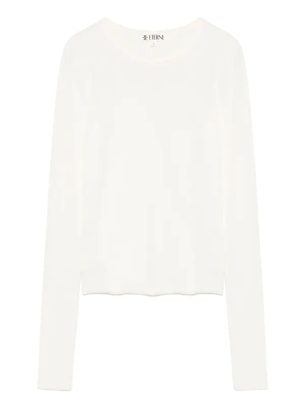 Eterne Long-sleeve Fitted Top - Neutrals