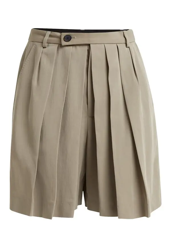 SETCHU - SETCHU Hakama Pleated Wool Shorts