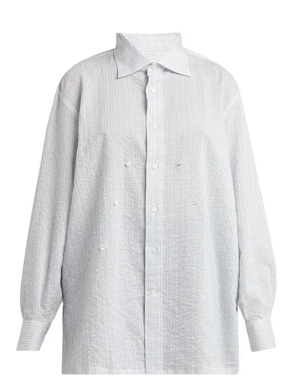 SETCHU Stripe Button-down Blouse - Ltblue - Sky Stripe
