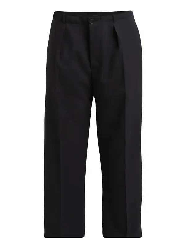 SETCHU Pleated Wool Gabardine Chino Pants - Navy