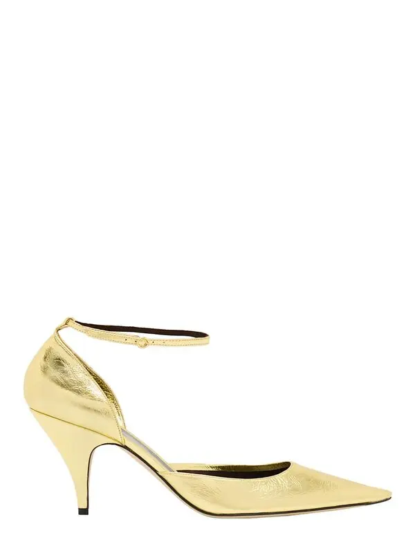THE ROW Liisa Metallic D'orsay Pumps - Gold