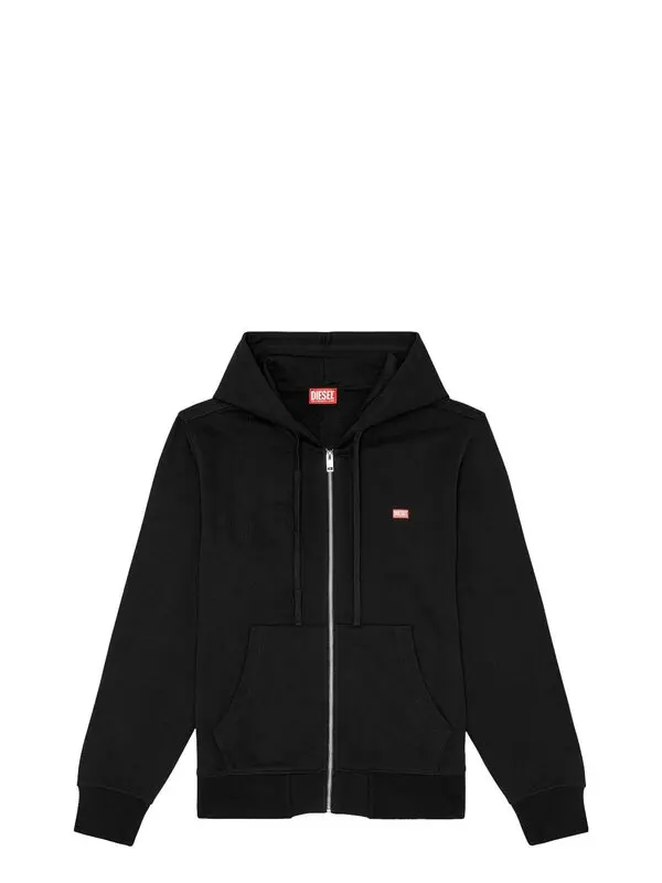 DIESEL® S-ginn-hood-zip-k13 Sweatshirt - Black