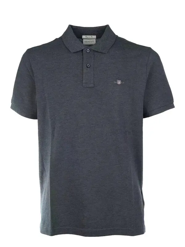 Gant Embroidered Polo Shirt - Grey