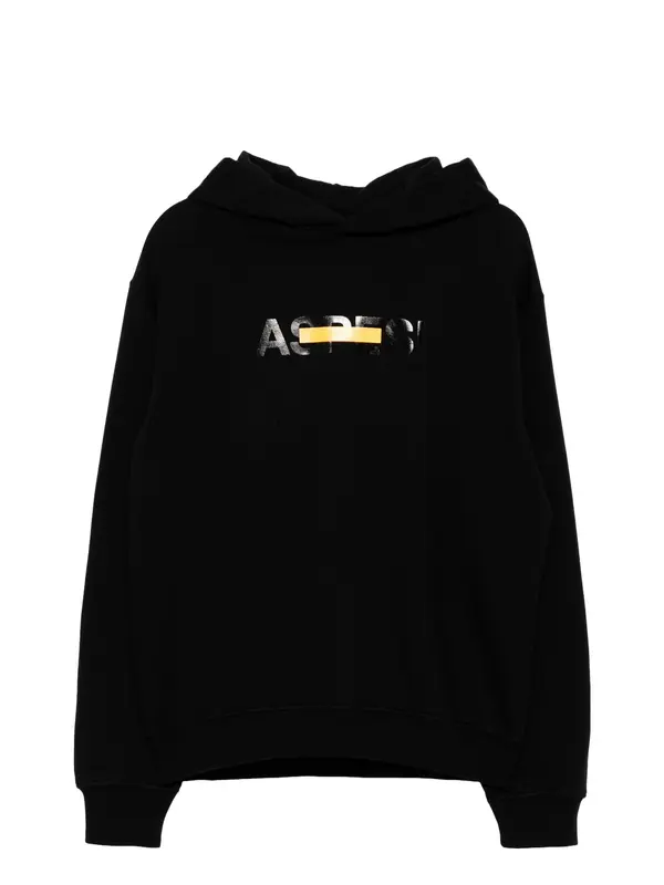 Aspesi Logo-printed Hoodie - Black