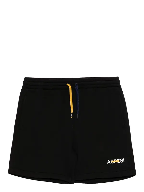 Aspesi Garment Dyed Gauzed Shorts - Black