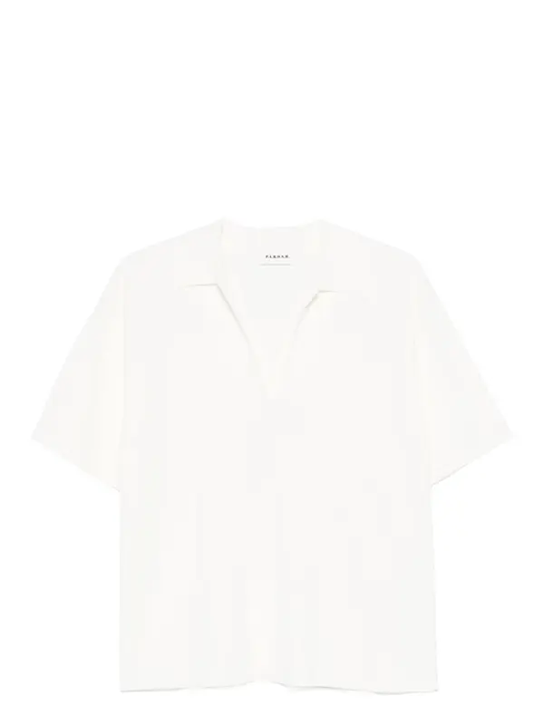 P.a.r.o.s.h Knitted Polo Shirt - White