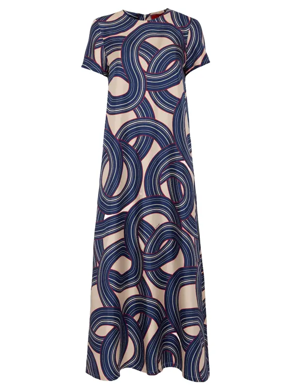 La DoubleJ Printed Maxi Dress - Blue