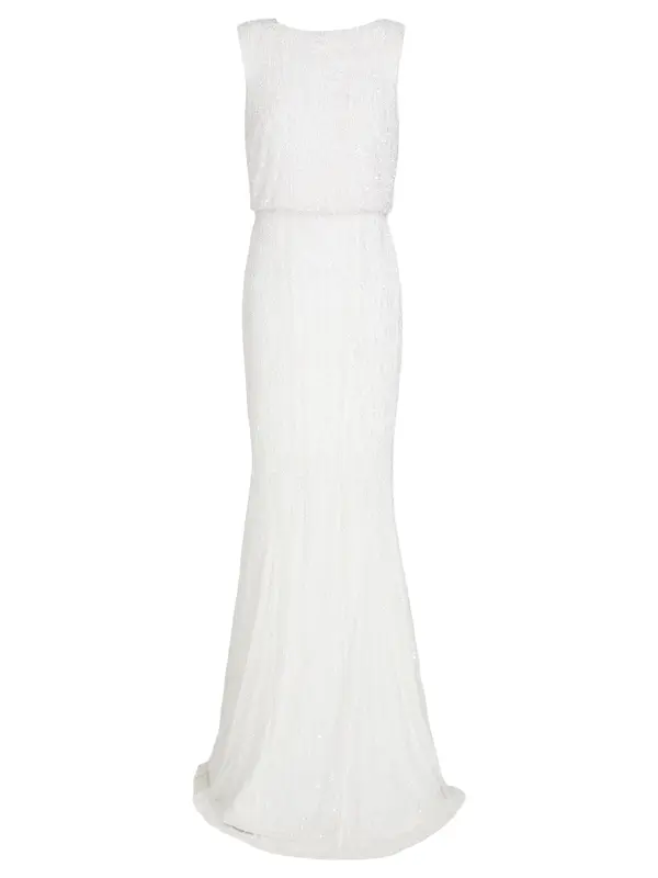 Rachel Gilbert Ava Embellished Tulle Gown - Ivory