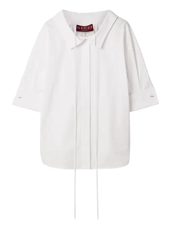Gucci Oversized Cotton-poplin Shirt - White