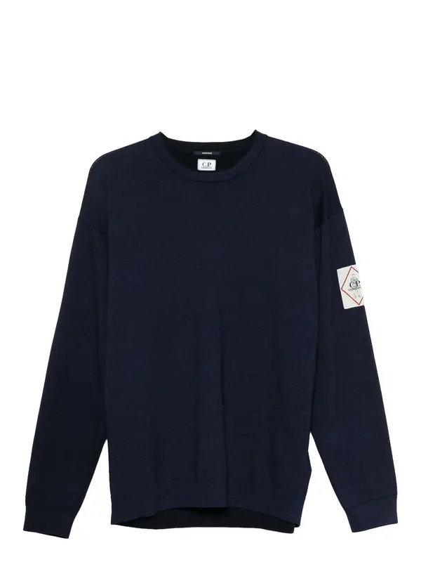 C.P. COMPANY Logo-patch Sweater - Blue