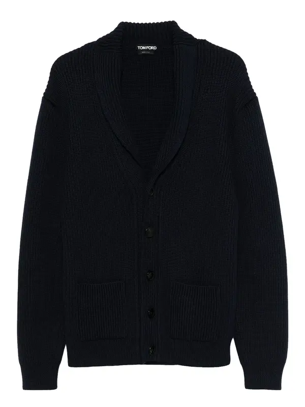 TOM FORD Shawl-collar Cardigan - Blue