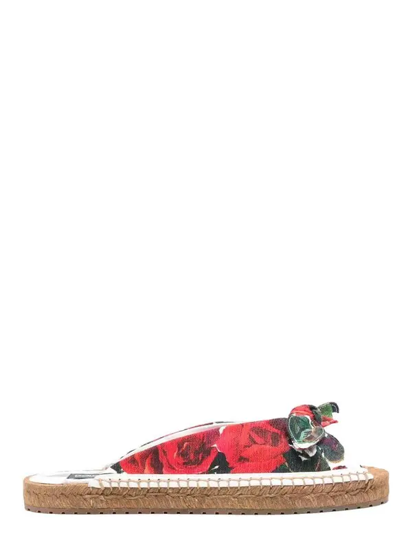 Dolce & Gabbana Floral Espadrilles - White