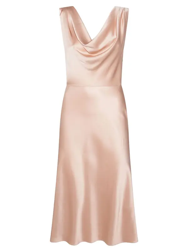 Blumarine Satin Midi Dress - Pink
