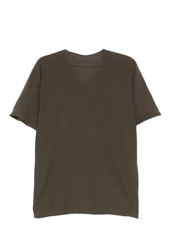 LABEL UNDER CONSTRUCTION Raw Edge T-shirt - Green