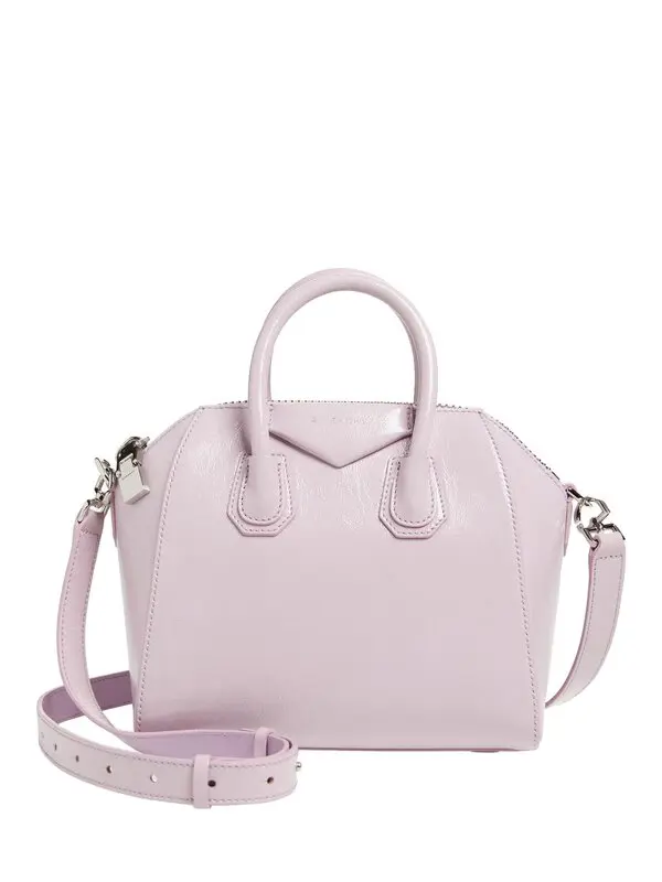 Givenchy Mini Antigona Box Leather Satchel - Orchid Purple