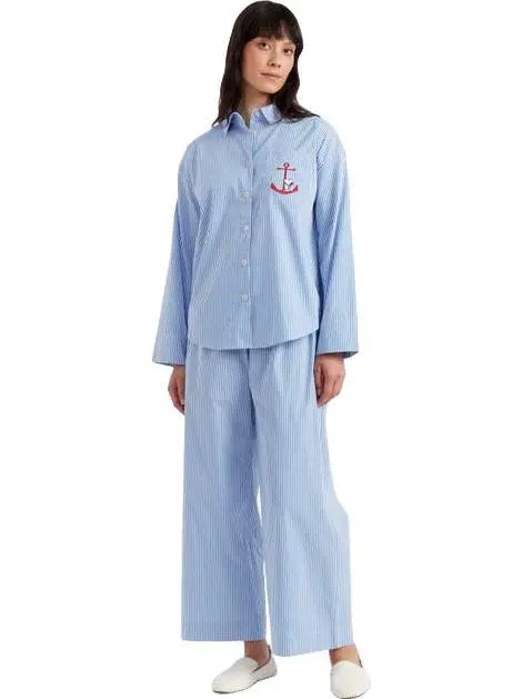 Chinti & Parker Snoopy Anchor Co-ord - Blue/white