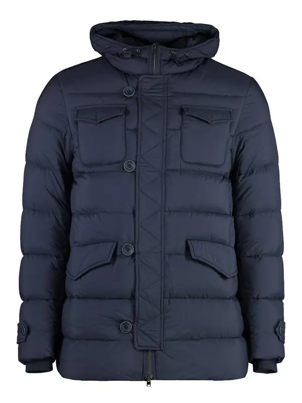 Herno L'eskimo Hooded Down Jacket - Blue