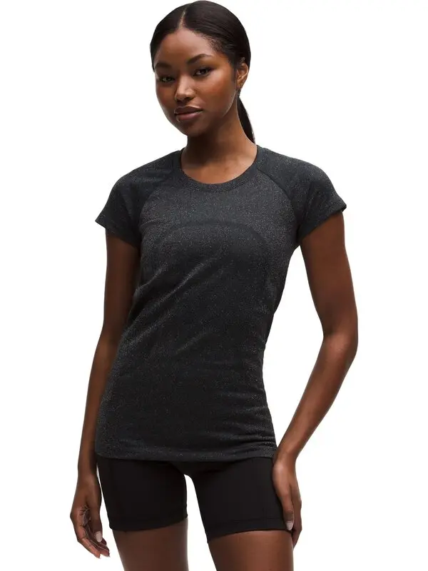Lululemon Swiftly Tech Short-sleeve Shirt 2.0 Hip Length - Black/rainbow Lurex