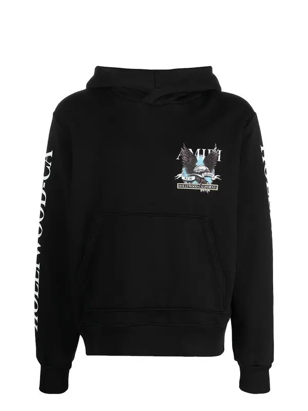 Amiri Eagle Hollywood Hoodie - Black