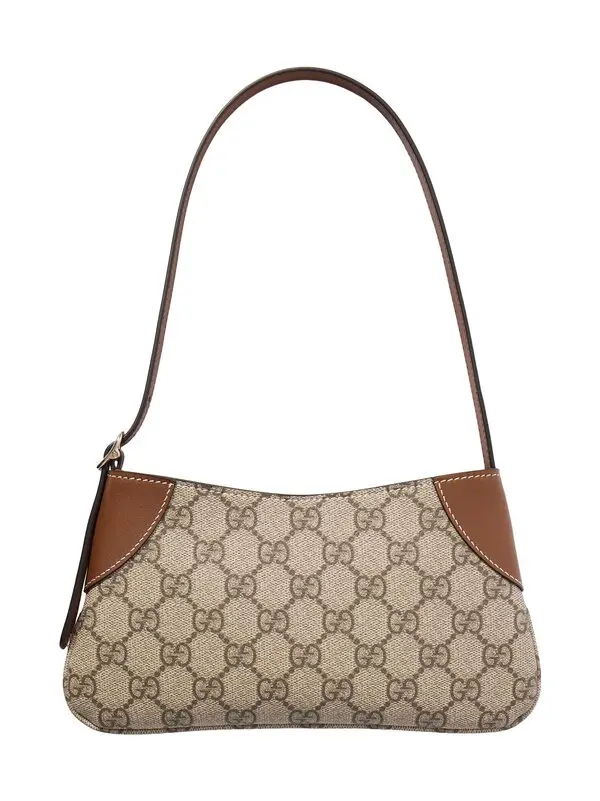 Gucci Gg Emblem Mini Shoulder Bag - Brown