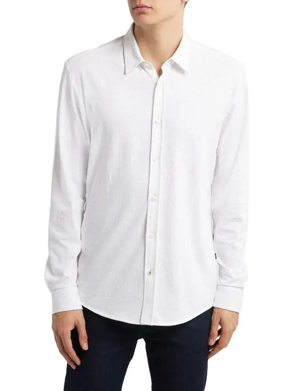 BOSS Roan Kent Long Sleeve Button-up Shirt - Open White