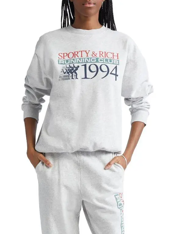 Sporty & Rich Crewneck Sweatshirt - Heather Gray