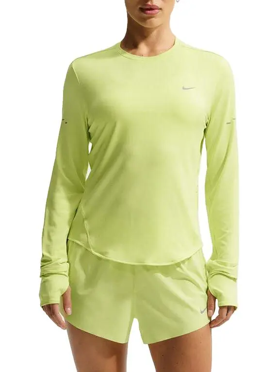 Nike Swift Dri-fit Mid-rise Running Shorts - Light Lemon Twist