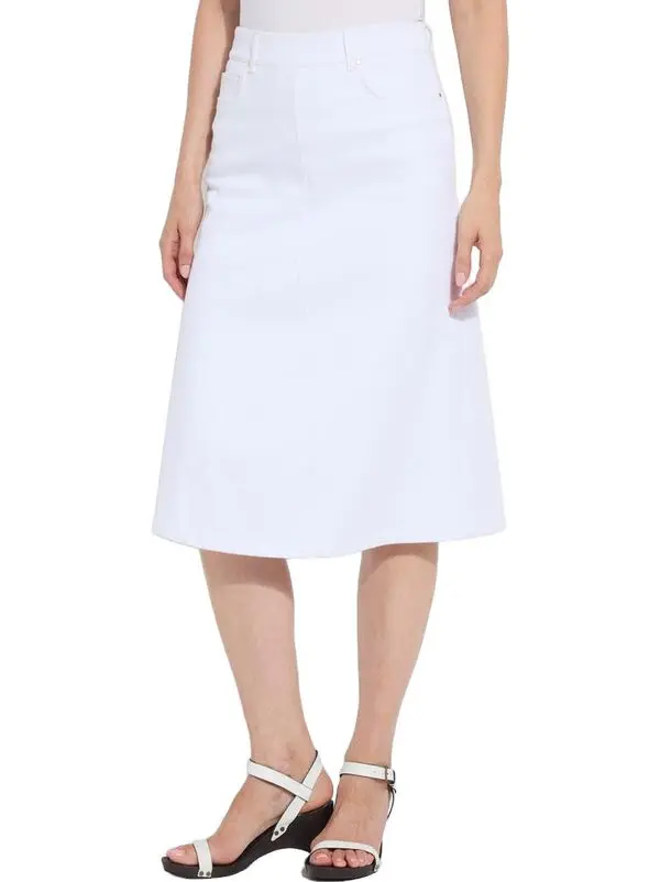 Lyssé Ballamy A-line Denim Skirt - White