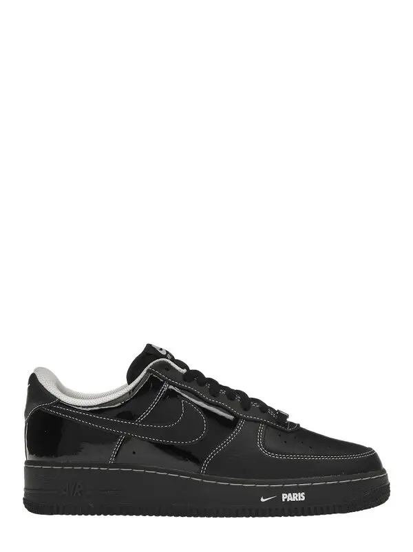 Nike Air Force 1 Low City Pack Paris Patentin Sneakers - Black/white