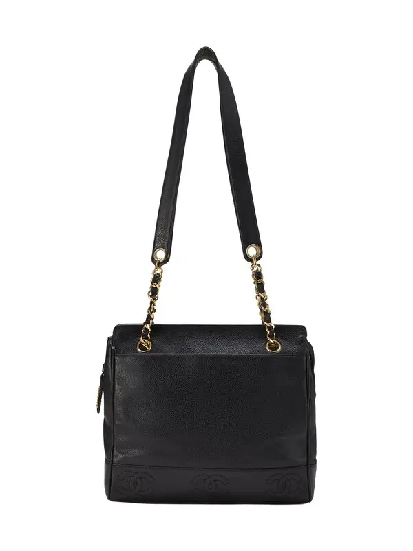 Chanel Caviar 3 Cc Tote - Black